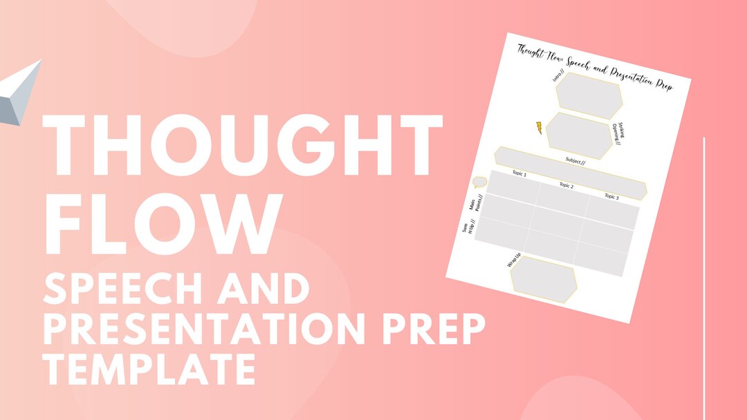 Thought Flow: Speech and Presentation Prep - Planner Template - 8x11 - Etsy