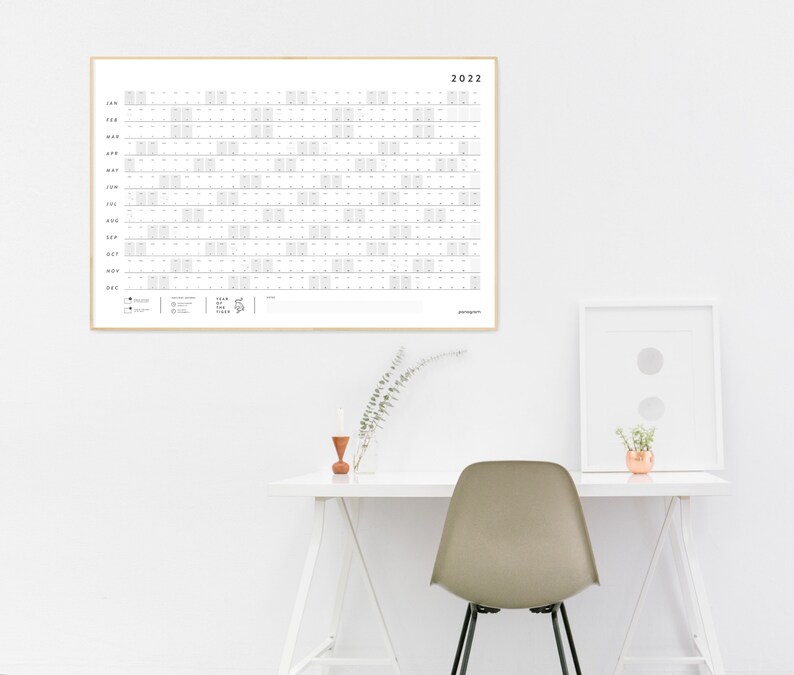 2022 Large Wall Calendar Full Year Calendar for Planners and - Etsy Canada