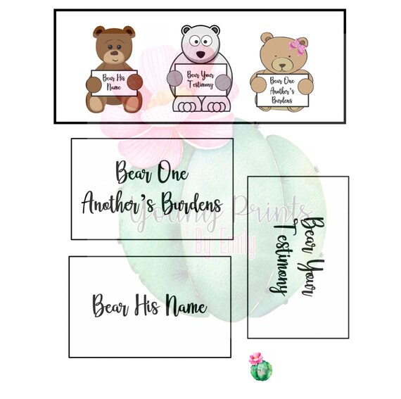 LDS Baptism Bears Talk - Etsy