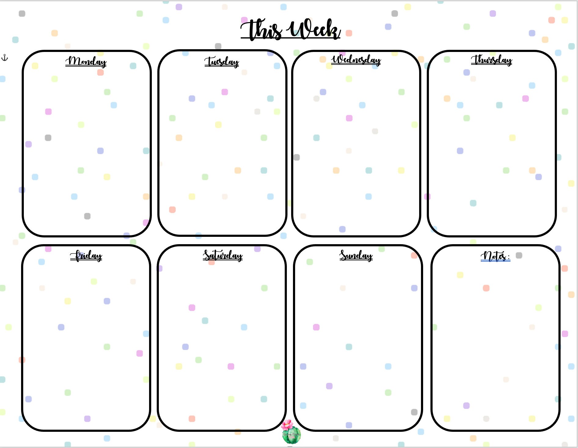 Buy Weekly Organizer or Calendar Online in India - Etsy