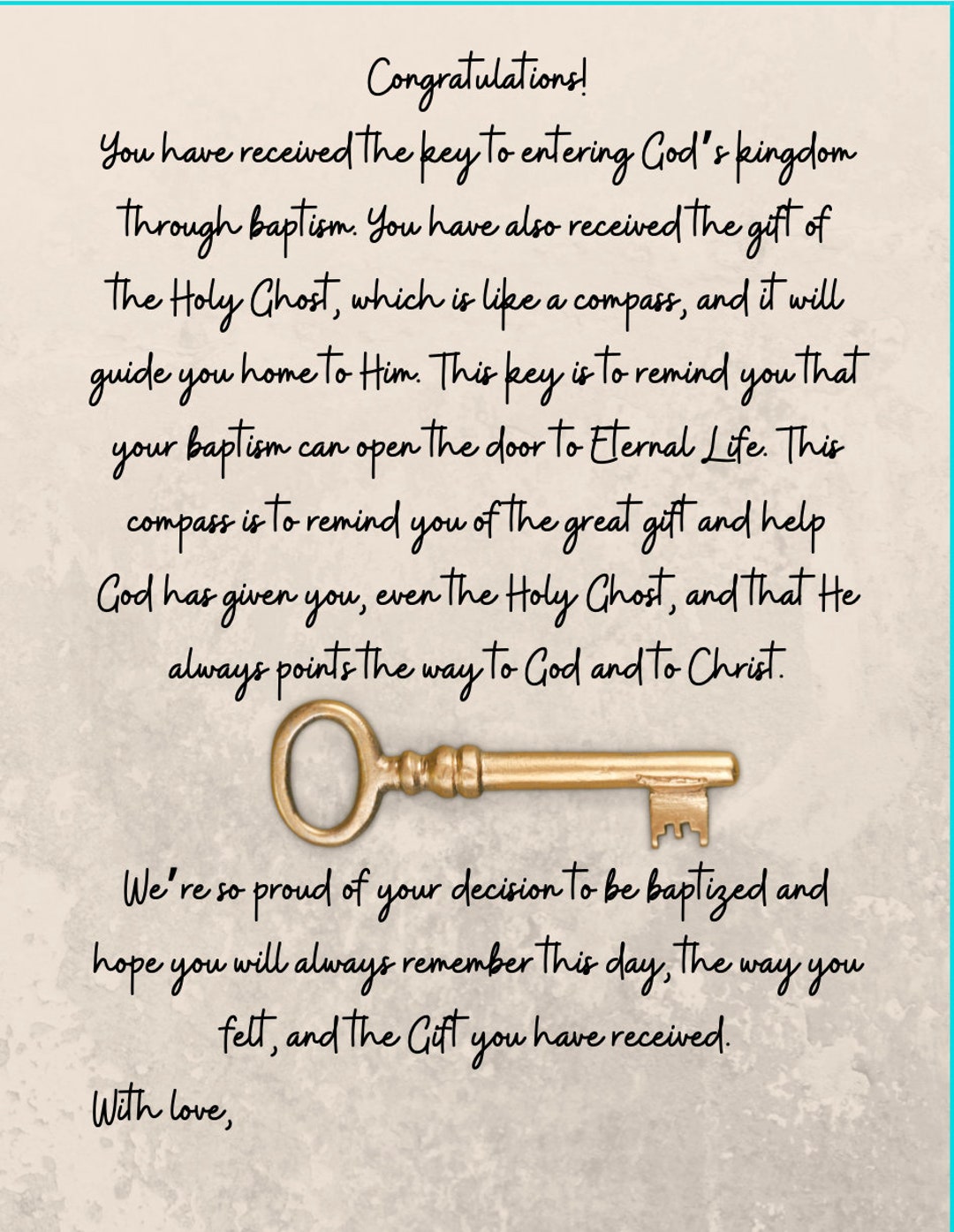 Treasure Baptism Talk - Etsy