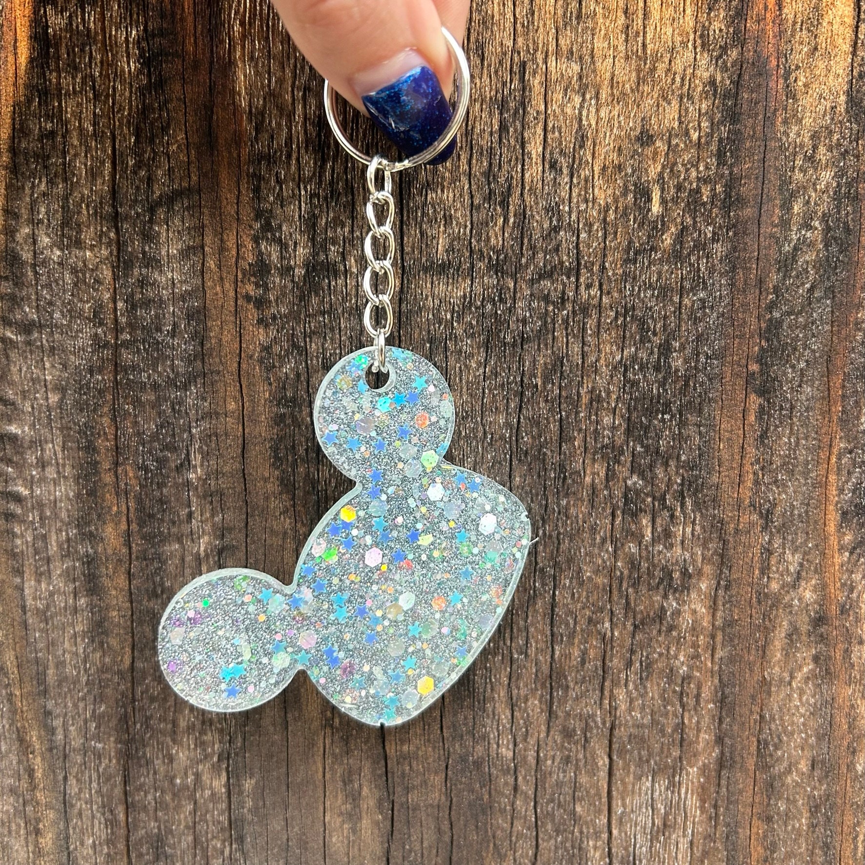 Mickey Hat Keychain/ Glitter/ Gift/ ready to ship