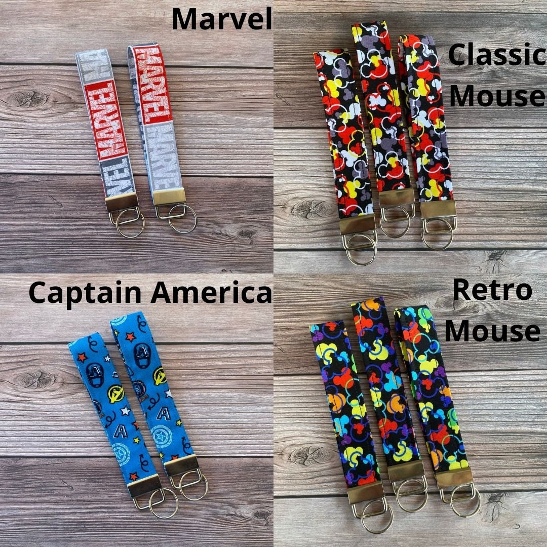 Character Key Fob/ Wristlet/ Keychain/ Disney/ HP/ SW/ Animal - Etsy