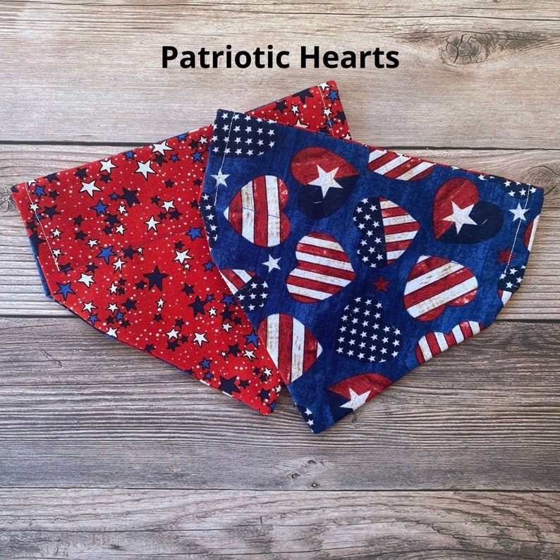 Fourth of July Dog Bandana/ Patriotic/ USA/ Double Sided/ Over | Etsy
