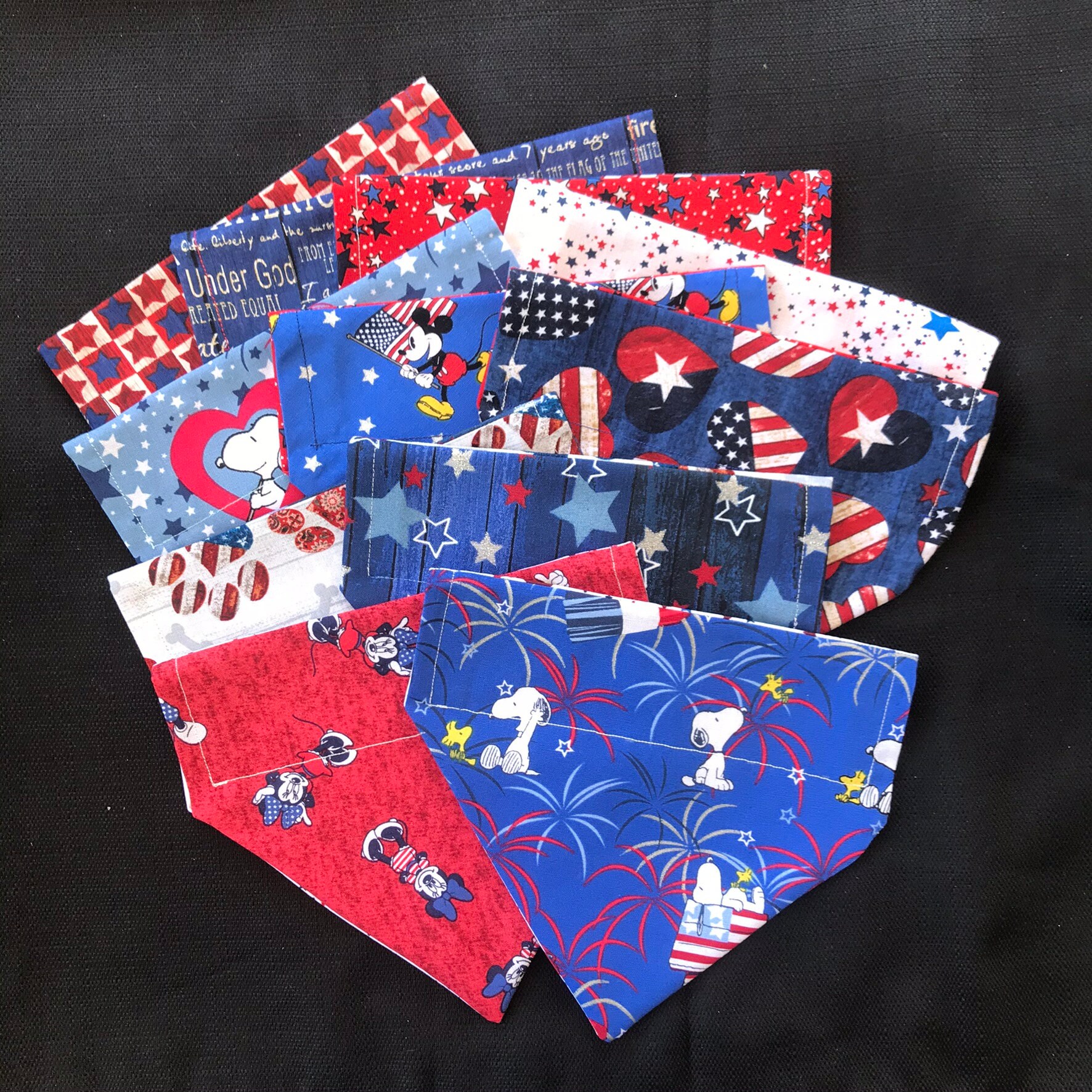 Fourth of July Dog Bandana/ Patriotic/ USA/ Double sided/ Over | Etsy