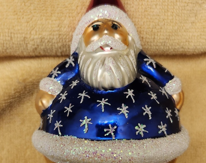 Christopher Radko 1998 Roly Poly Pocket Sizes Santa Glass Christmas ...