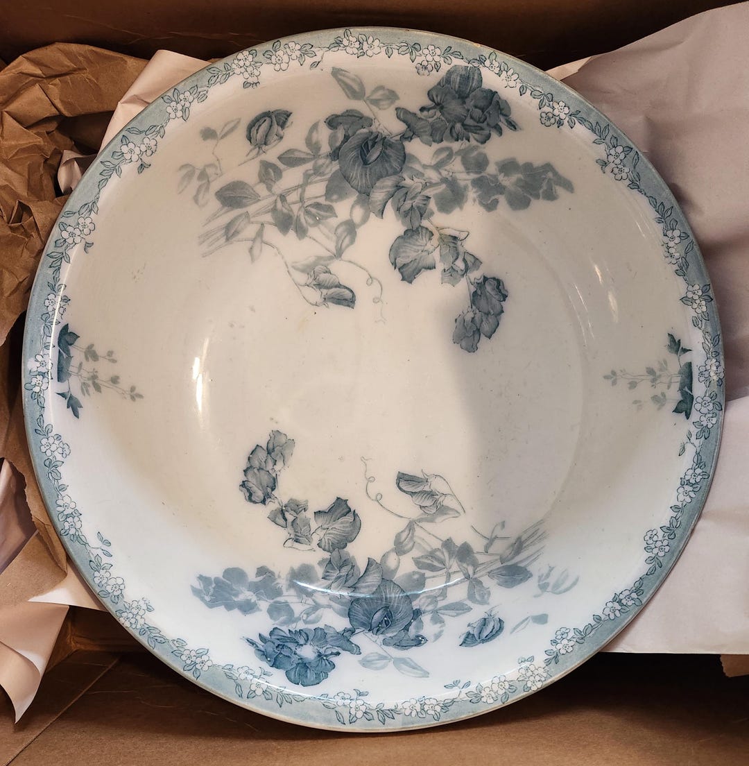 Antique Floral Furnivals Malvern England Ceramic Wash Bowl 16 - Etsy