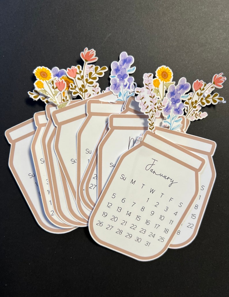 MINI Desk Calendar 2026 Flower Bouquet - Etsy