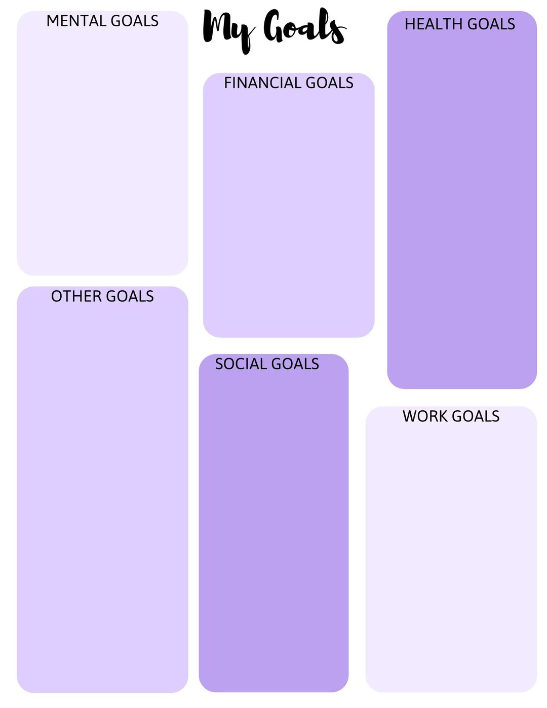 Printable Goal Setting Sheet, Goals, Goal Setting, Printable - Etsy