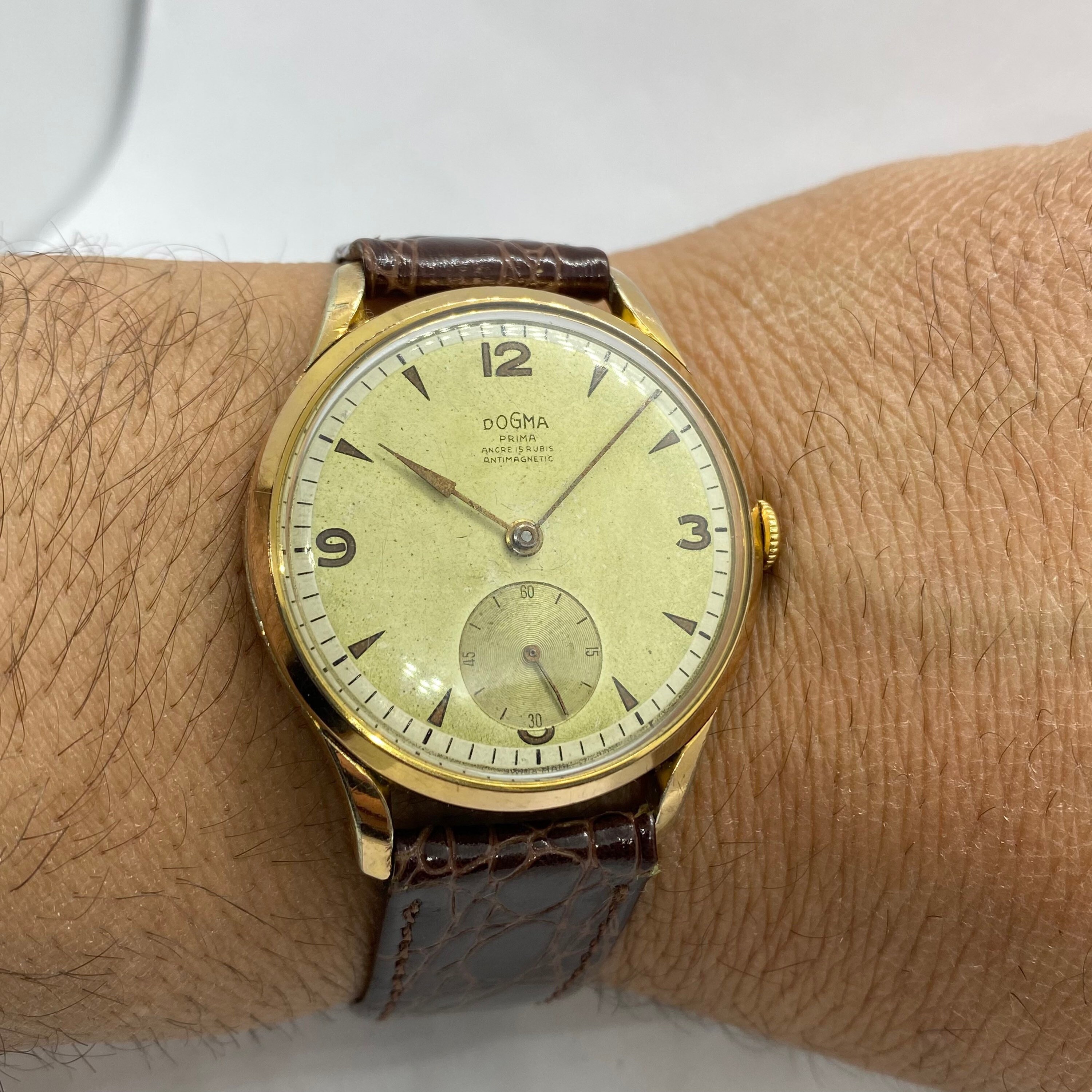 Vintage Dogma 15 Jewels Swiss Made Rare Watch Gold Plated Mens - Etsy