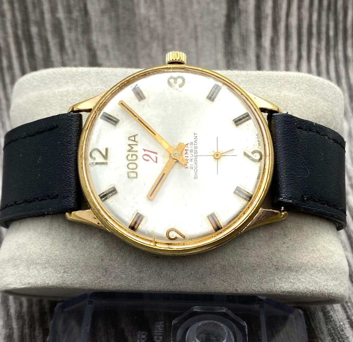 Vintage Dogma Prima 21 Rubis Shock Resistant Gold Plated Watch | Etsy