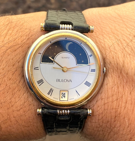 Vintage Bulova Quartz Roman Dial Stainless Steel Ladi… - Gem