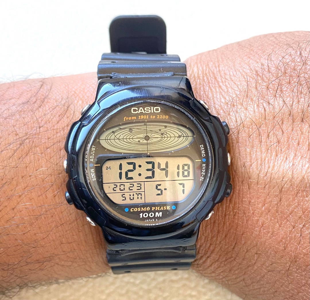 Casio Cosmo Phase Watch Digital Casio 830 CGW-50 Japan Made - Etsy