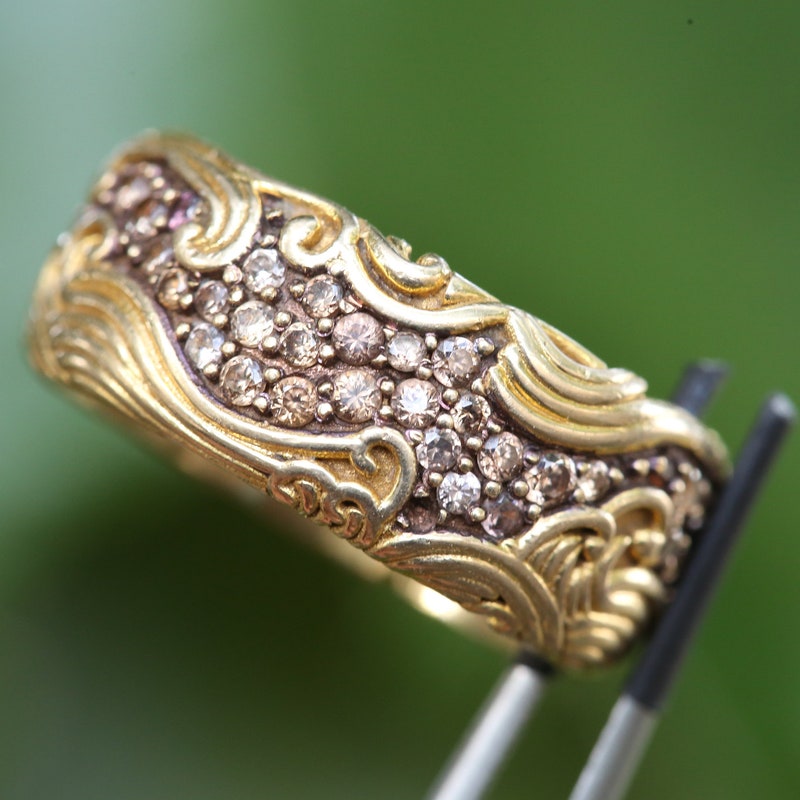 Scroll Engraved Ring - Etsy