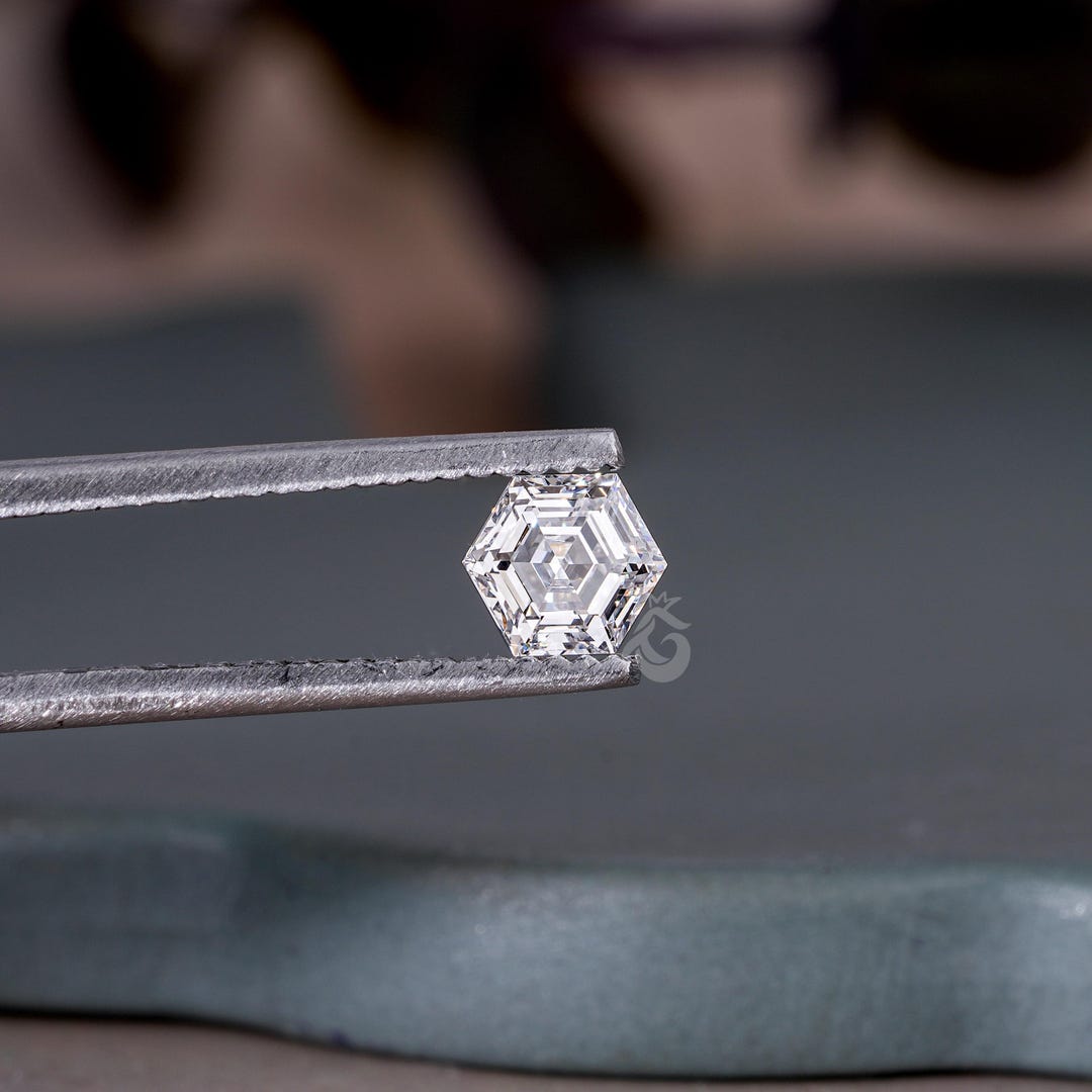 1.5 CT Hexagon Step Cut Diamond for Custom Jewelry,lab Grown Diamond ...