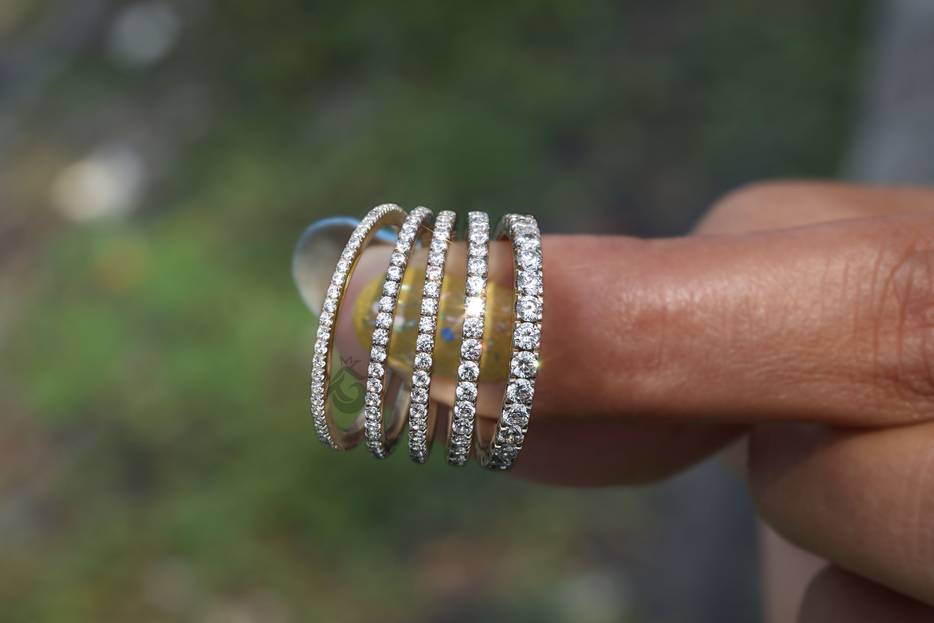 Micro Pave Diamond Wedding Band1 Mm to 2.5 Mm Full Eternity - Etsy