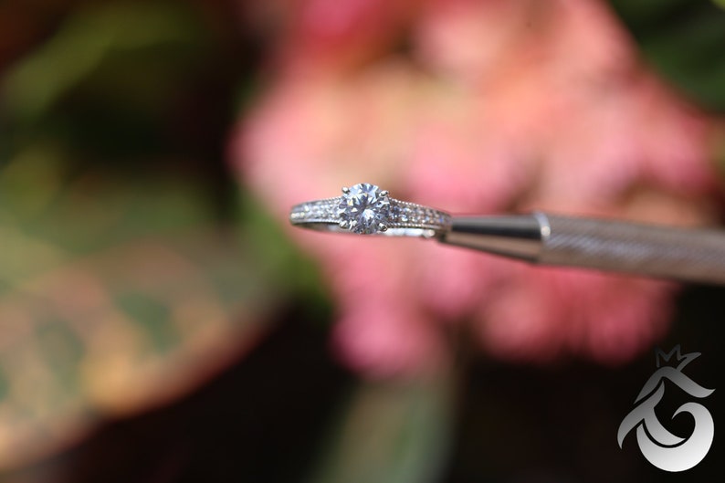 Tacori Style Moissanite Art Deco Engagement Ring,vintage Diamond ...