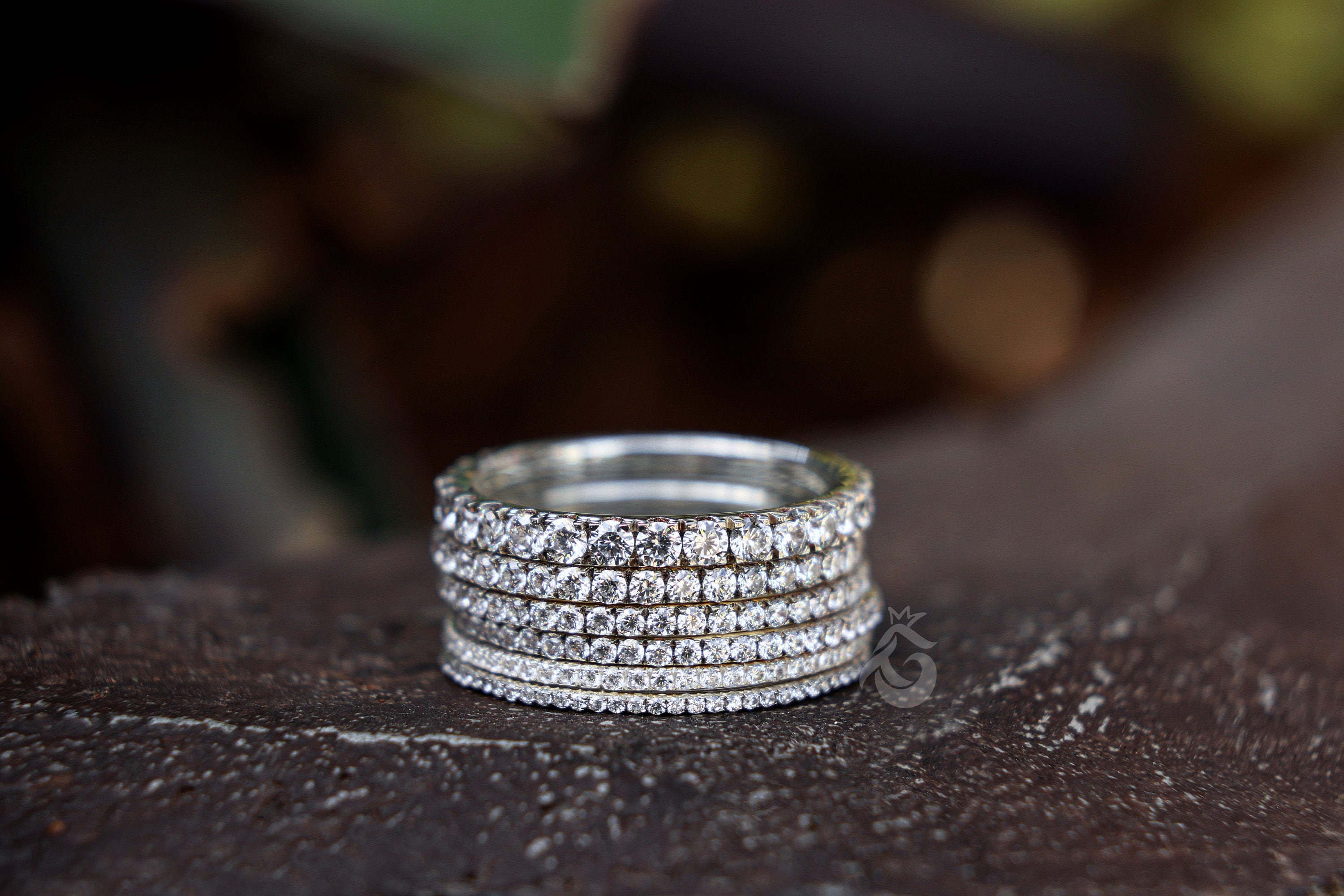 Micro Pave Diamond Wedding Band1 Mm to 2.5 Mm Full Eternity - Etsy