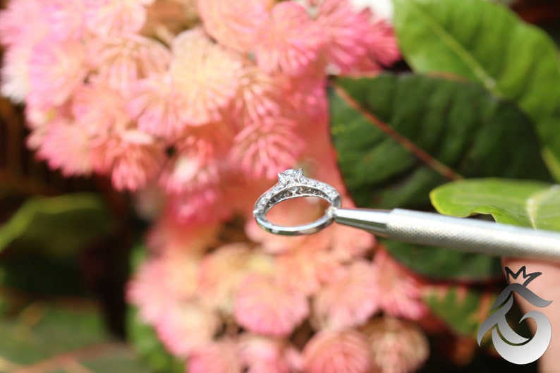 Tacori Style Moissanite Art Deco Engagement Ring,vintage Diamond ...