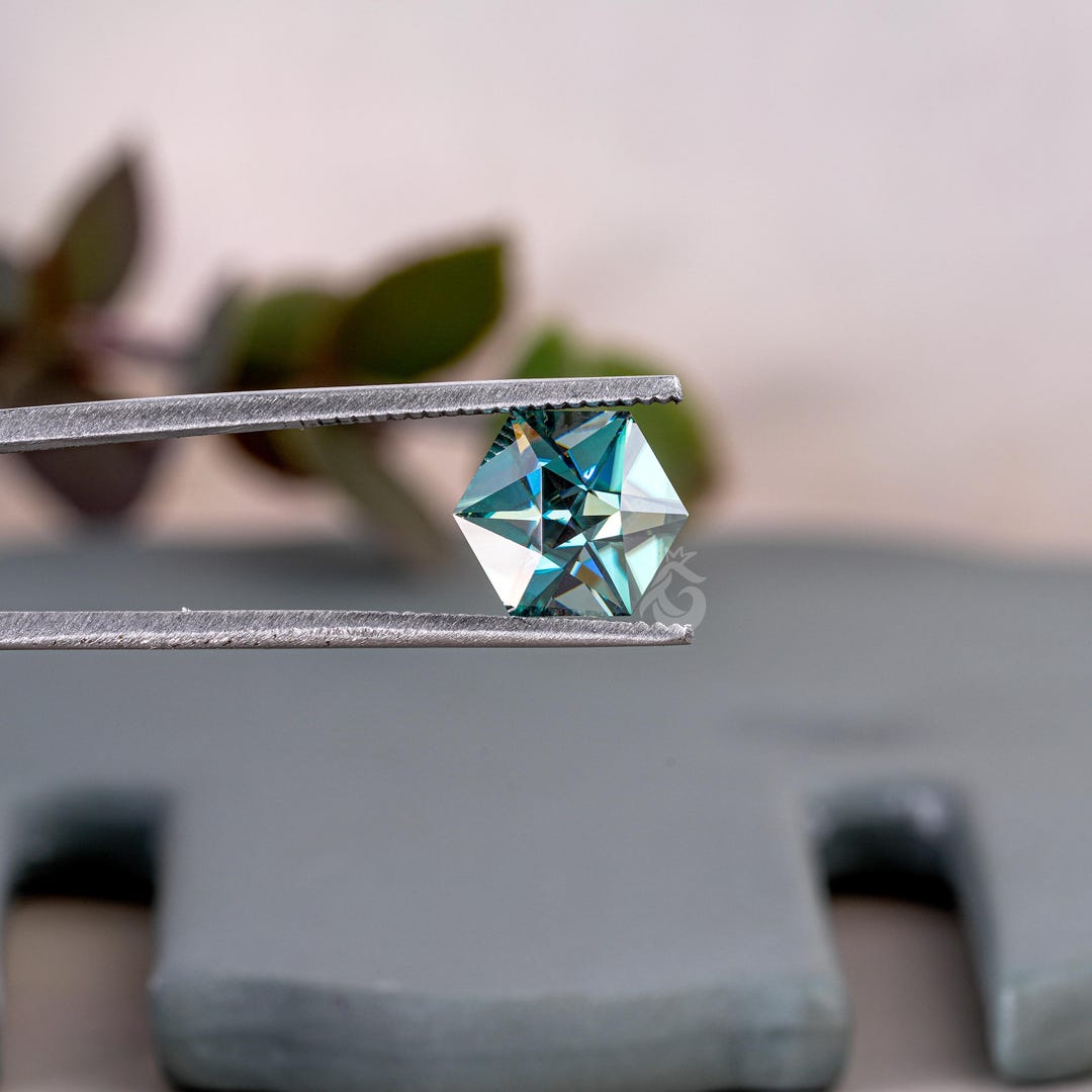 1.50 CT Hexagon Cut Fancy Blue-green Lab-grown Diamond, Loose Diamond ...