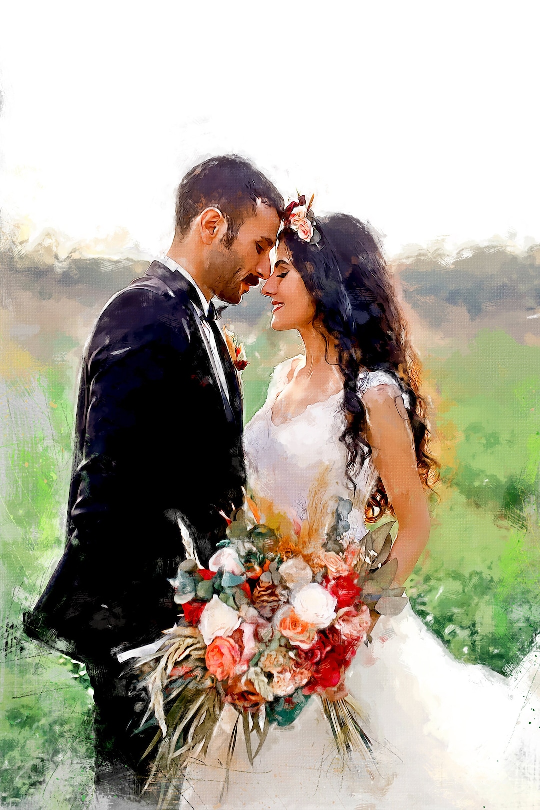 Custom Couple Painting From Photo, Personalized Gift Fof Him/her ...