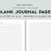 Blank Journal Page Printable, Journal Page Printable, Lined Sheets ...