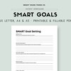 SMART Goals Planner, SMART Goals Planner Printable, SMART Goals ...