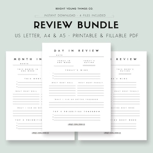 Daily Reflection Printable, Weekly Reflection Journal Printable ...