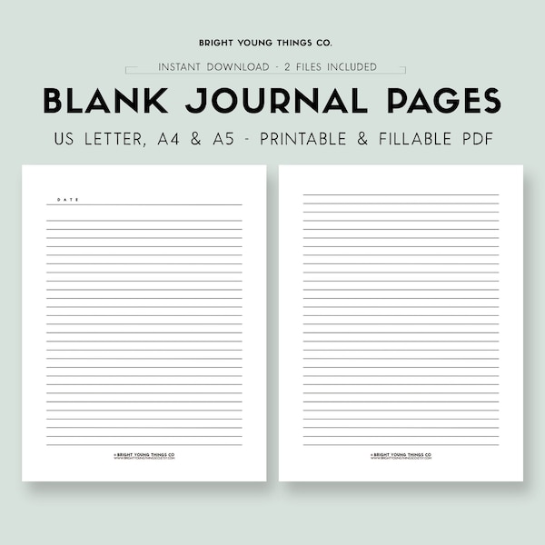 Blank Journal Page - Etsy