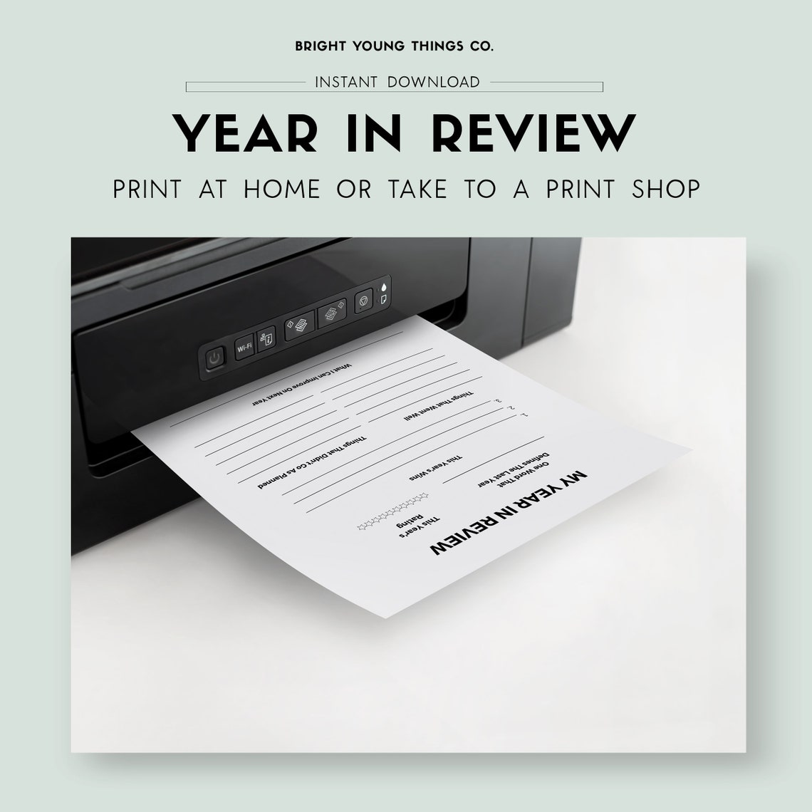 Year in Review Template, Year in Review Printable, Annual Review, Self ...