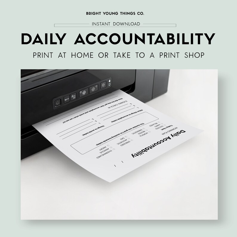 Daily Check in Journal Page Printable, Printable Journal Page, Daily ...