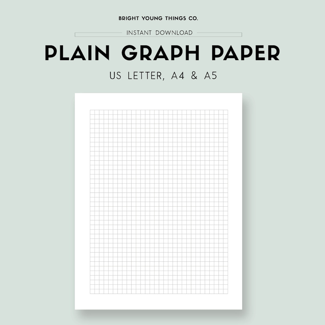 Downloadable Graph Paper, Digital Paper Printable, PDF Download ...