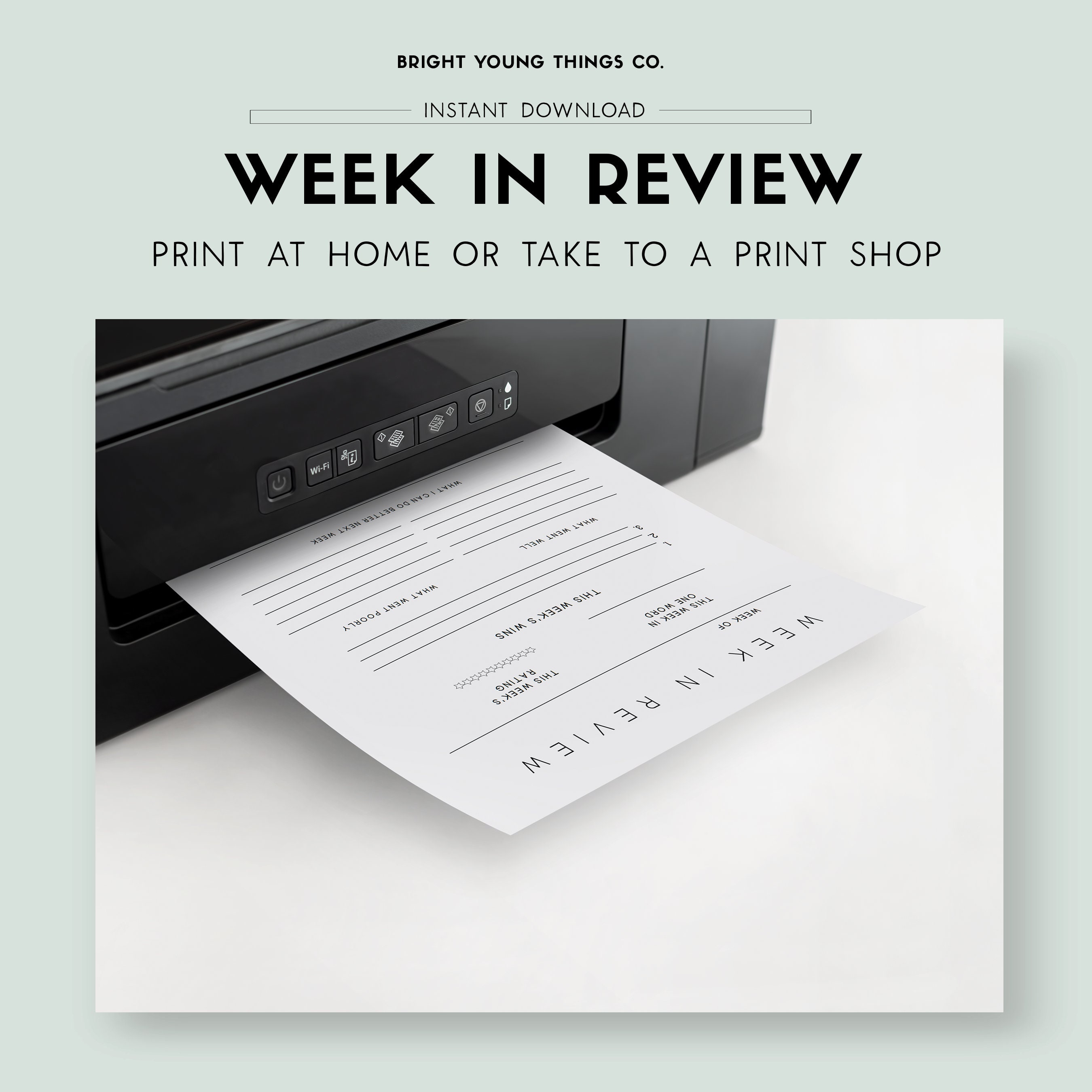 Week in Review, Weekly Reflection Journal Printable, Self Reflection ...