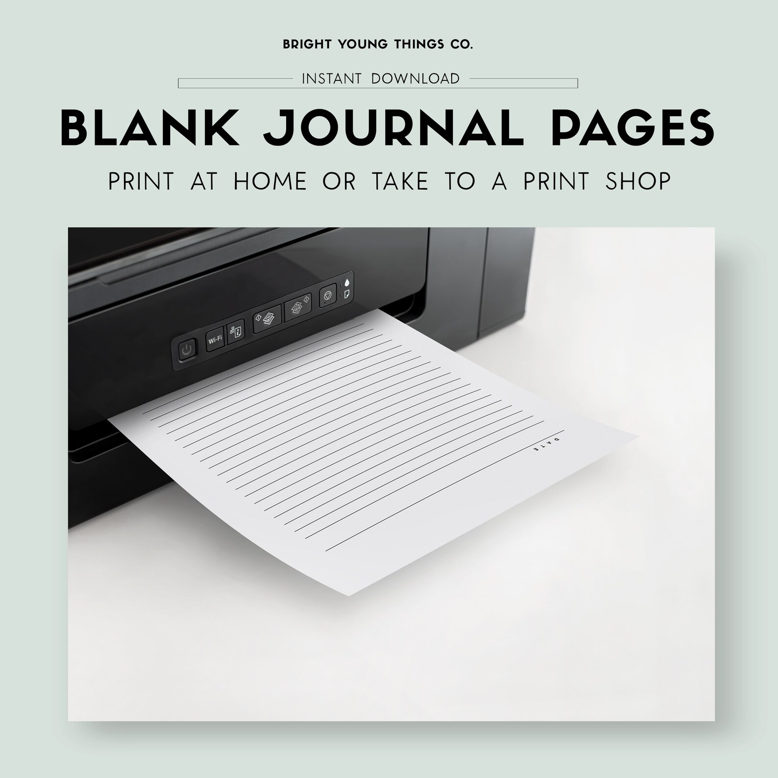 Blank Journal Page Printable, Journal Page Printable, Lined Sheets ...