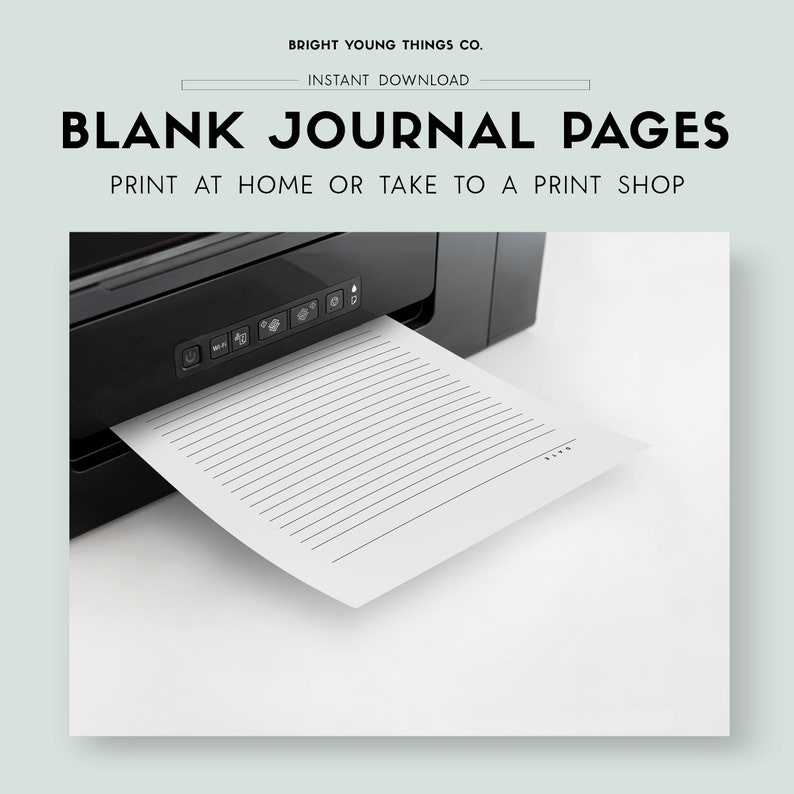 Blank Journal Page Printable, Journal Page Printable, Lined Sheets ...