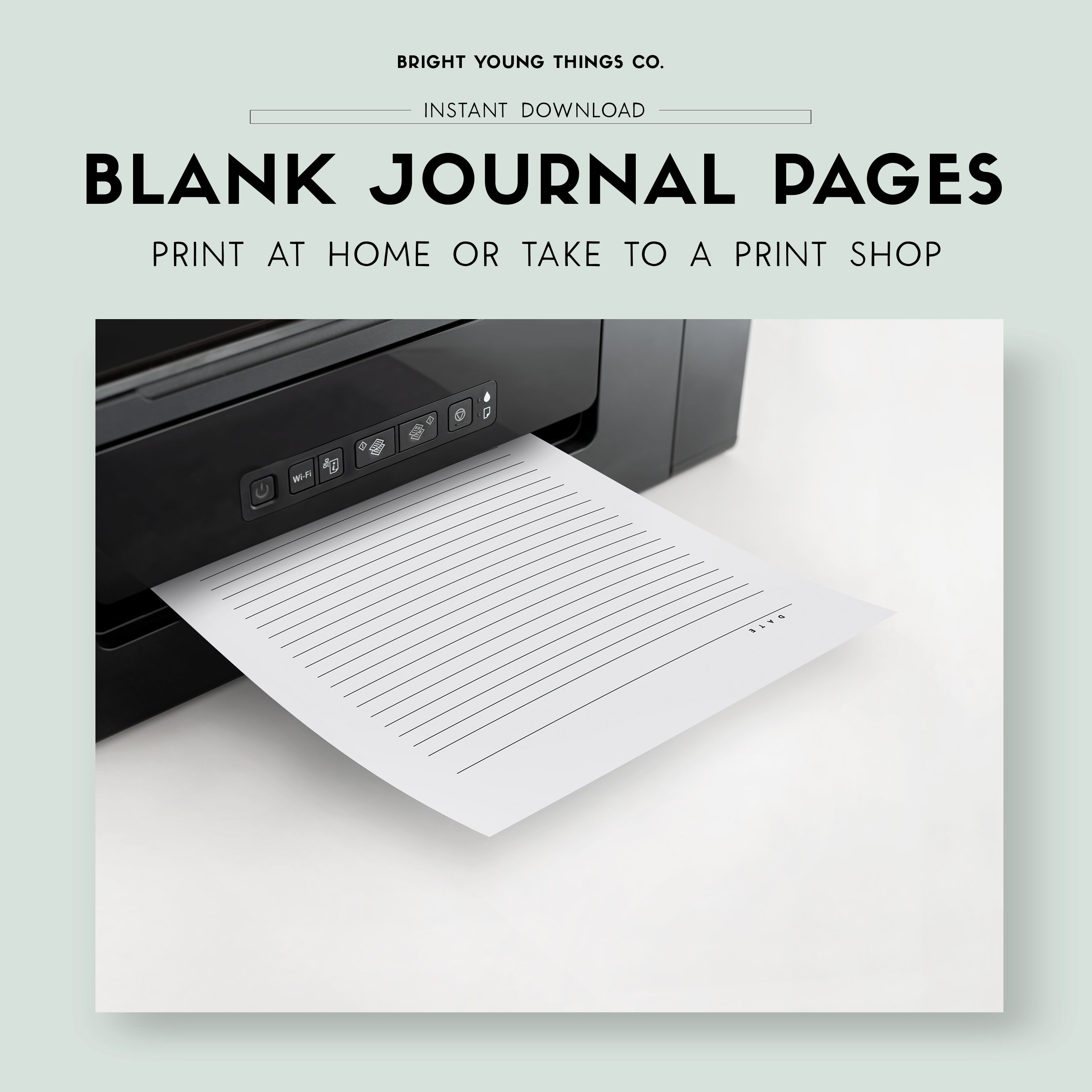 Blank Journal Page Printable, Journal Page Printable, Lined Sheets ...