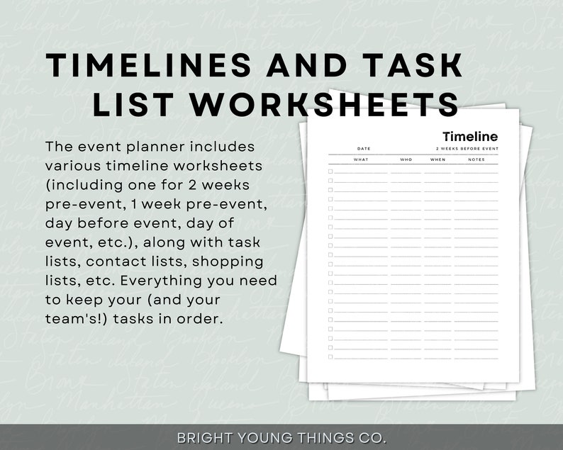 Event Planning Workbook, Printable Event Planner, Printable Planner ...