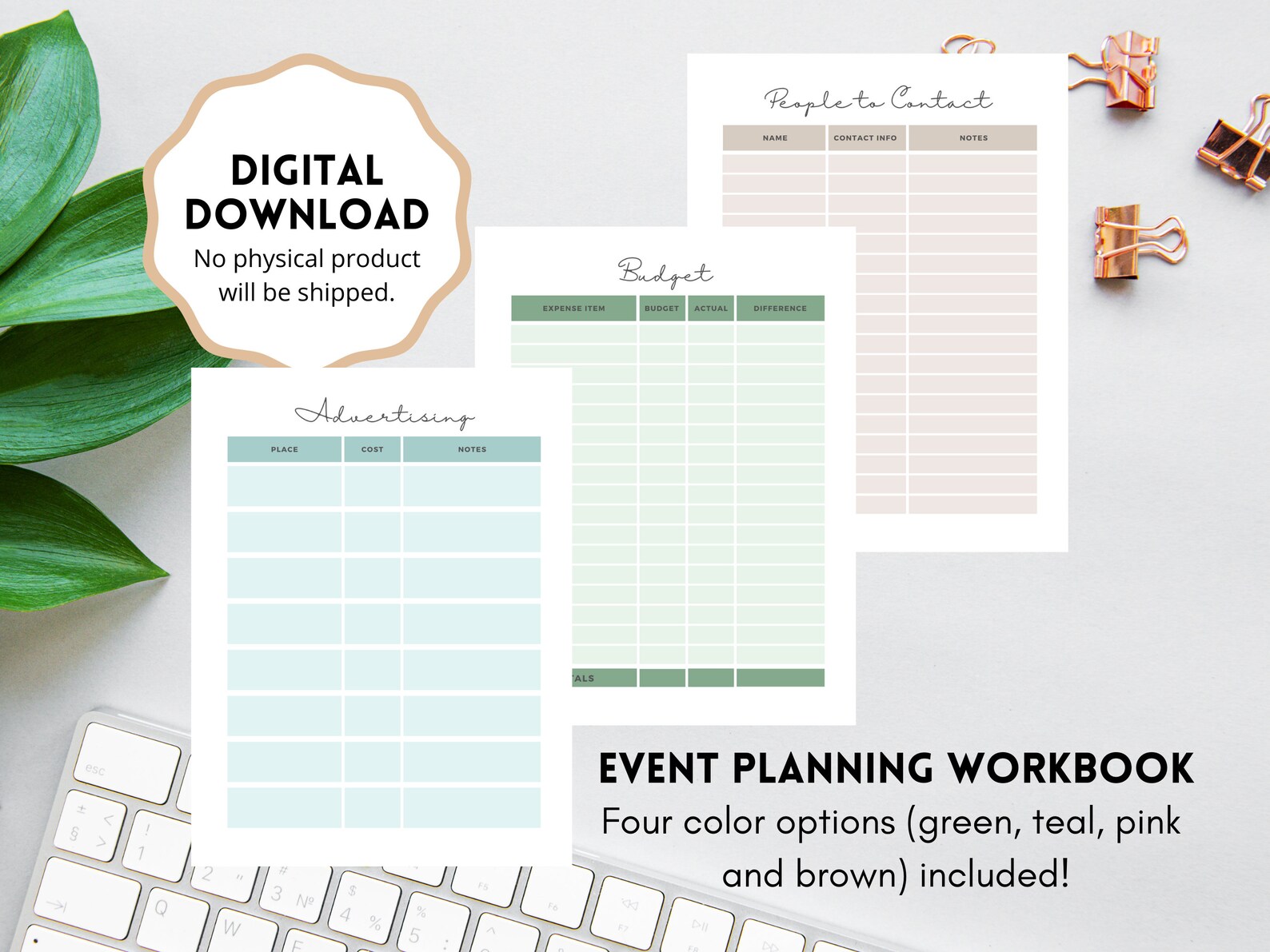 Event Planning Workbook Printable Event Planner Printable | Etsy