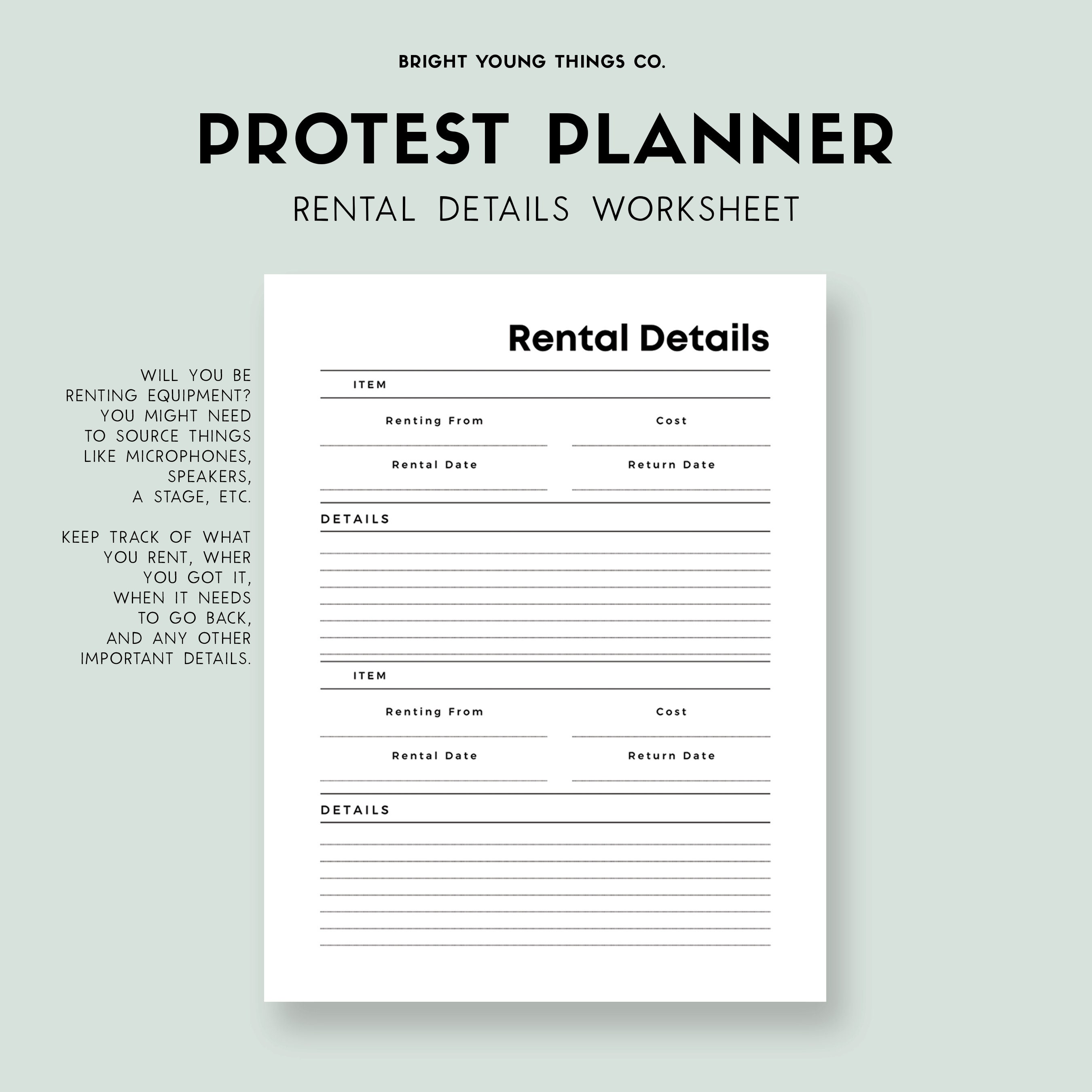 Printable Protest Planner, Protest Plan, Social Justice Protest ...