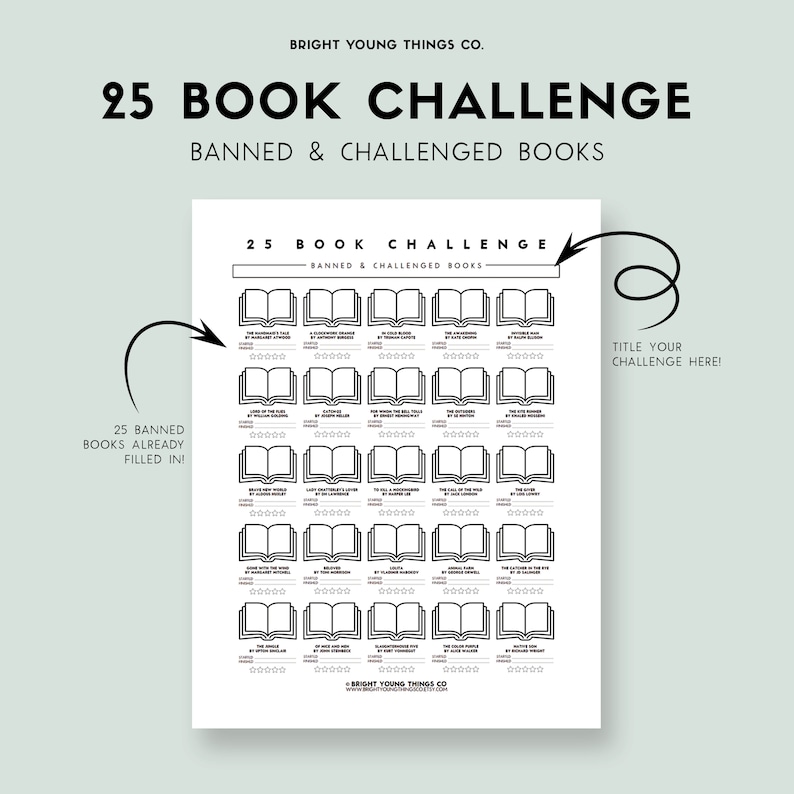 Reading Challenge, Banned Books Reading Challenge, PDF Reading ...