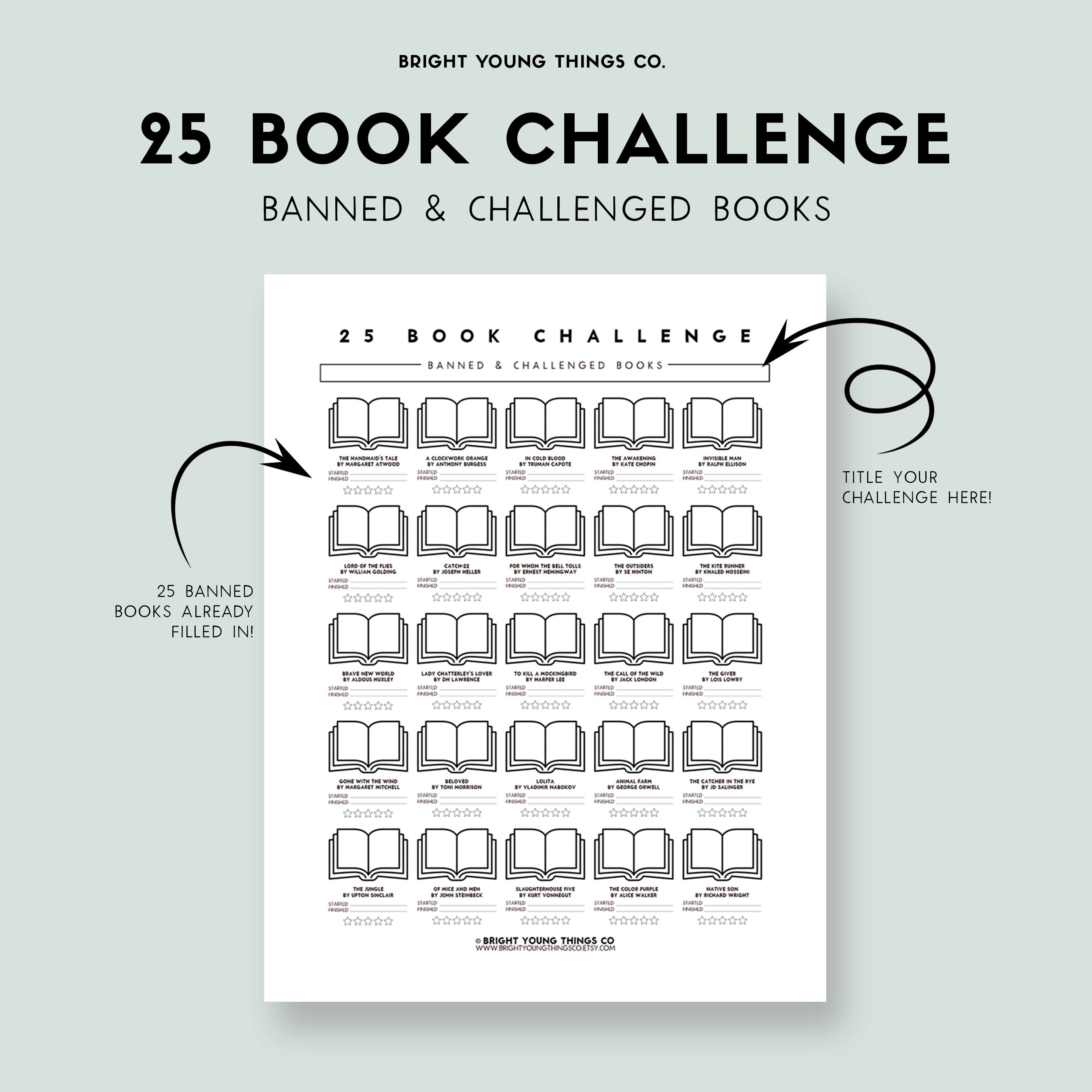 Reading Challenge, Banned Books Reading Challenge, PDF Reading ...