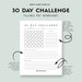 30 Day Challenge Printable PDF, 30 Day Challenge Fillable PDF Worksheet ...