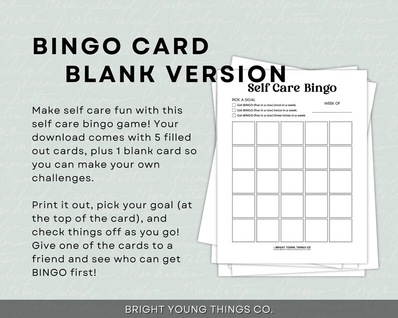 Self Care Bingo, Self Care Game, Self Care Ideas, Mental Health ...
