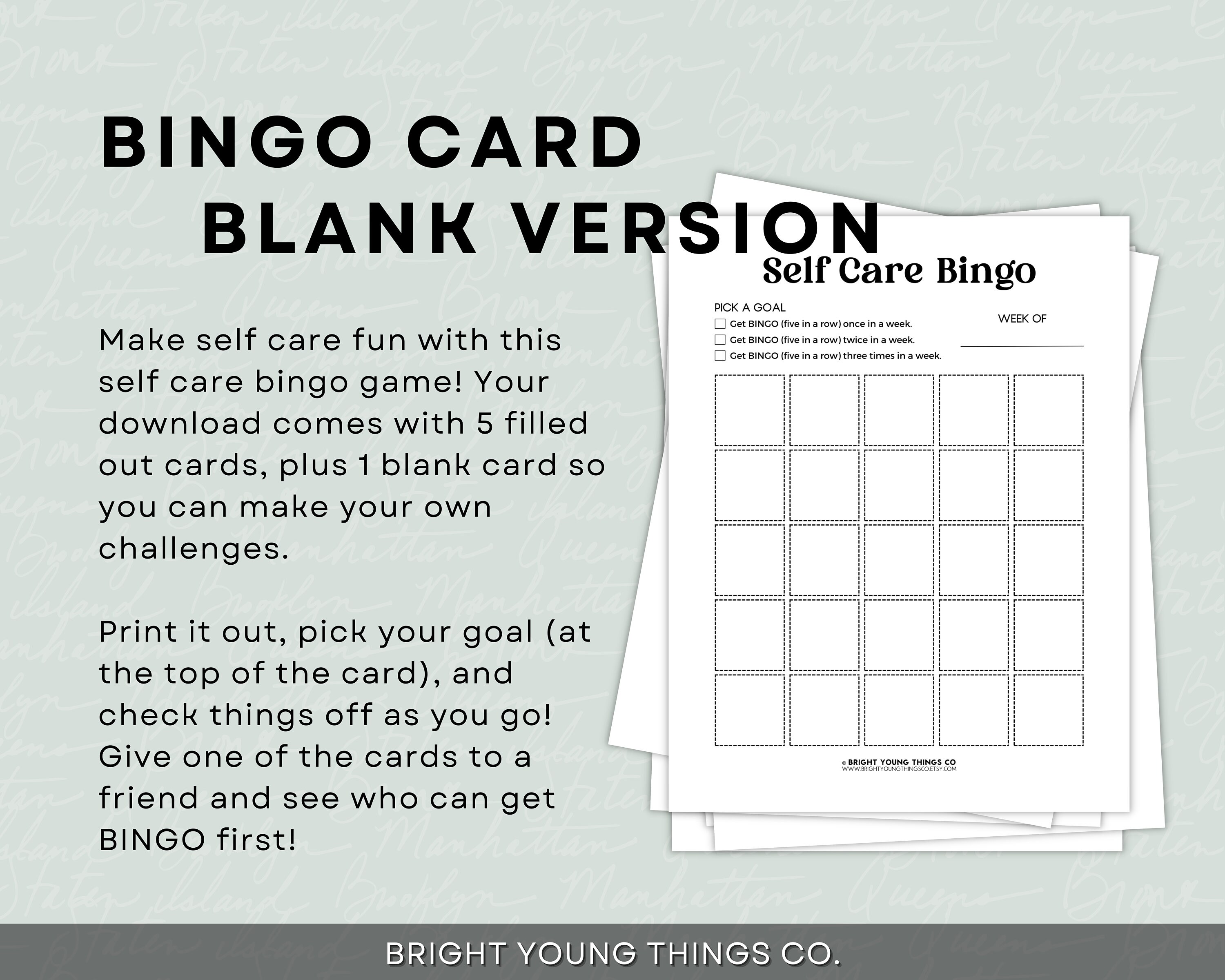Self Care Bingo, Self Care Game, Self Care Ideas, Mental Health ...