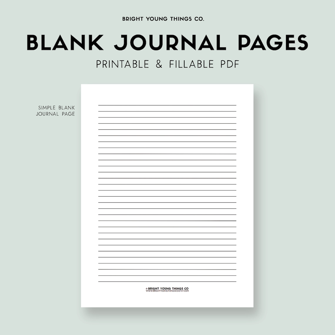Blank Journal Page Printable, Journal Page Printable, Lined Sheets ...
