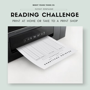 Reading Challenge Tracker, Book Challenge Printable, Book Reading ...