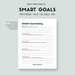 SMART Goals Planner, SMART Goals Planner Printable, SMART Goals ...