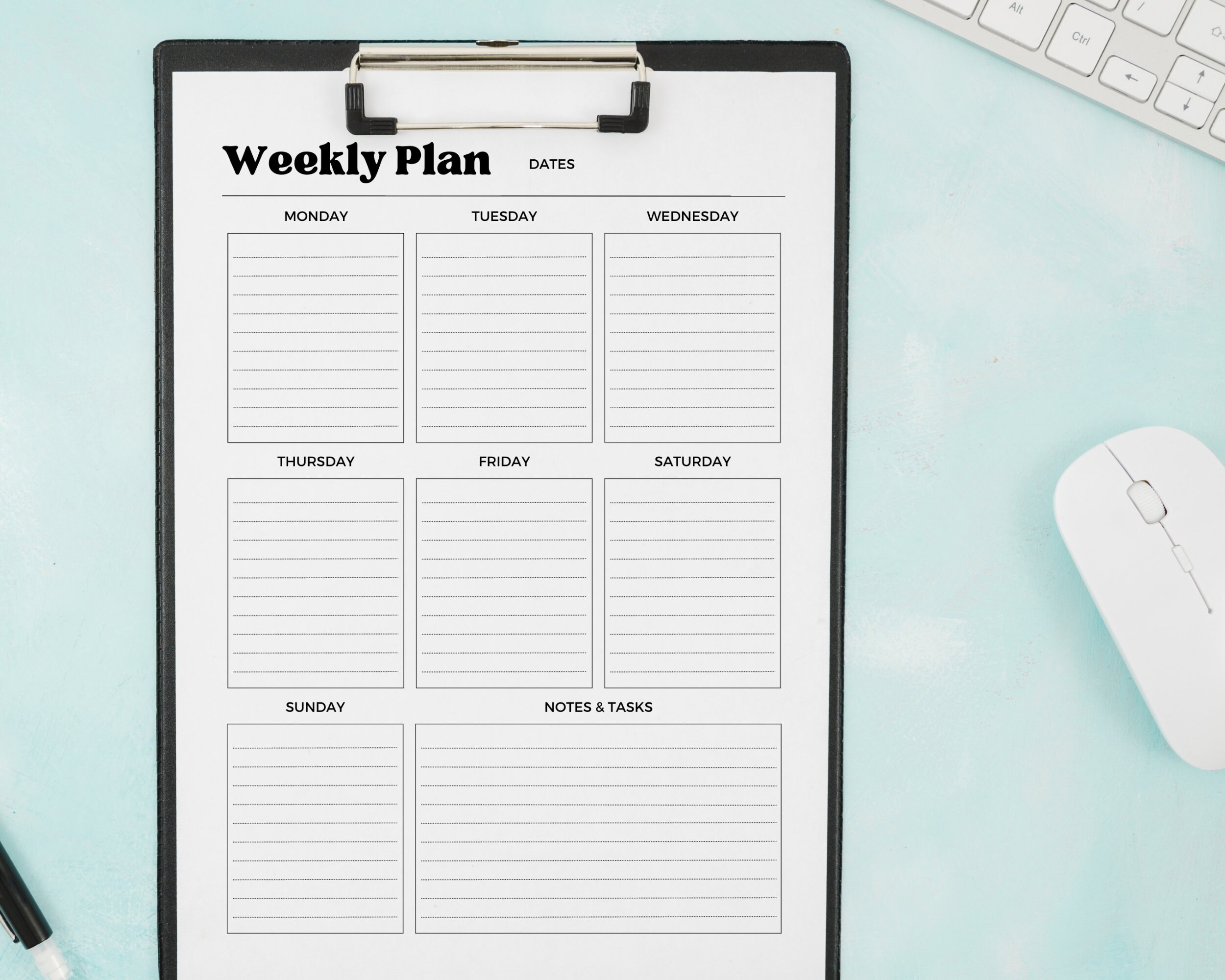 Weekly Plan Printable, Simple Weekly Plan, Printable Weekly Schedule ...