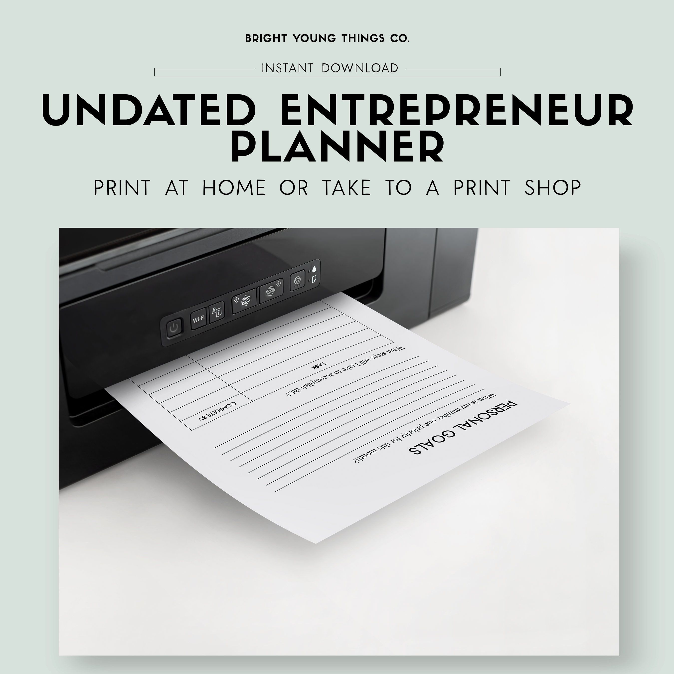 Entrepreneur Planner Printable, Side Hustle Planner, Work Life Balance ...