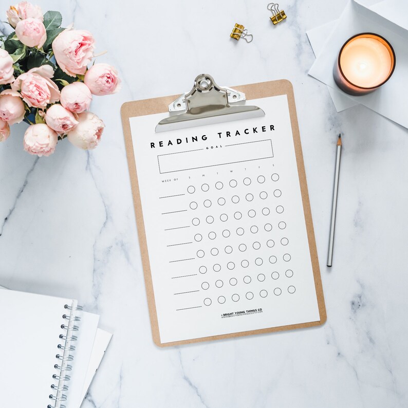 Printable Reading Tracker, Reading Challenge Tracker, Printable Book ...